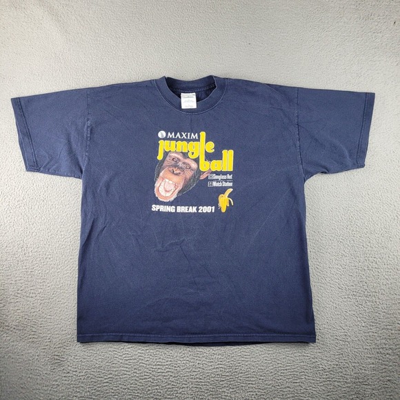 Gildan | Shirts | Vintage Jungle Ball Shirt Mens Extra Large Blue Maxim ...